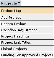 This will then take you to a project status selection box with various ...